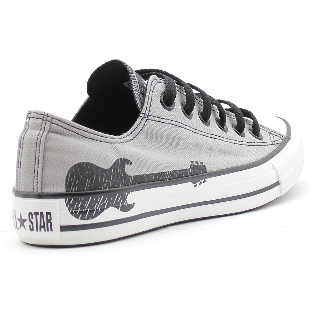 Tênis All Star Print Guitar Ox Grey - galleryrock
