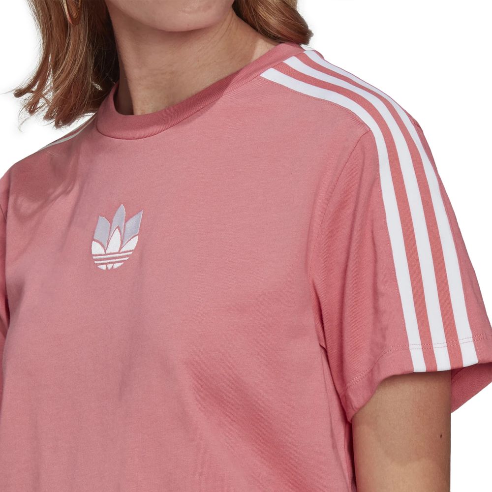 Camiseta Adidas Adicolor 3d Trefoil Loose Rosa Galleryrock