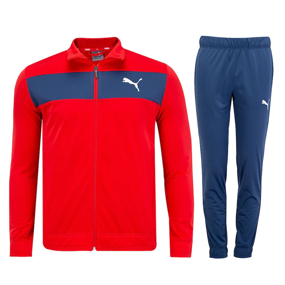 Conjunto Puma Techistripe Tricot Suit Masculino - Vermelho/Azul ...